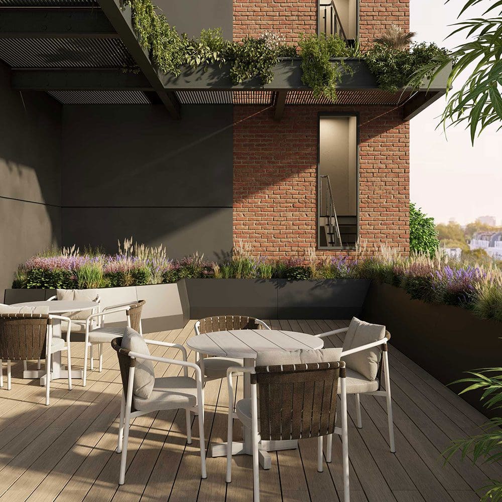 Ascent | Backward-Slanted Bespoke Planter Systems | Ryno